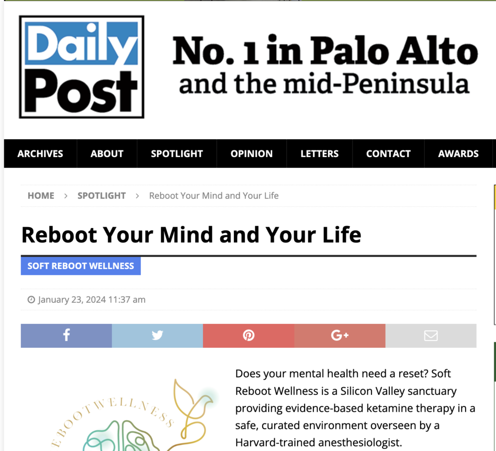 Soft Reboot Wellness and Dr. Sara Herman Shine in the Palo Alto Daily ...